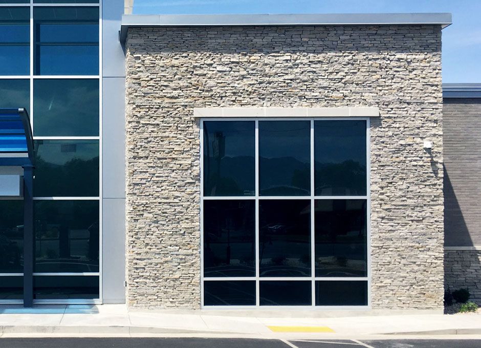 Stone And Brick Facade Office Building